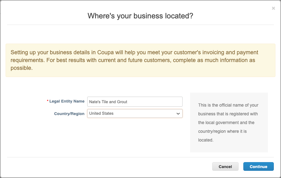 Setting Up a Legal Entity